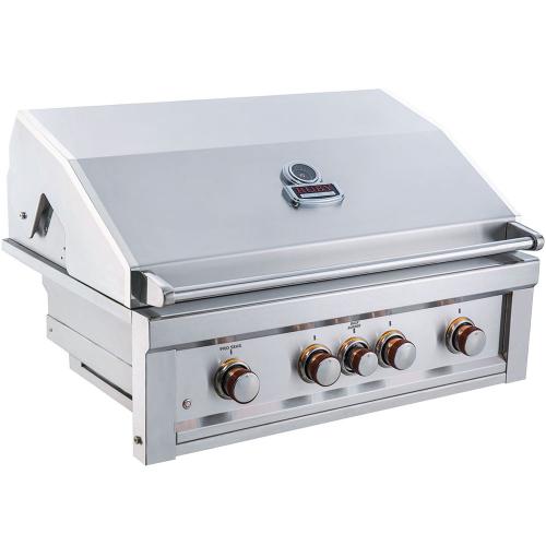 Ruby 36" 4-Burner Natural Gas Grill w/ IR Burner, Rotisserie, LED Ligh ...