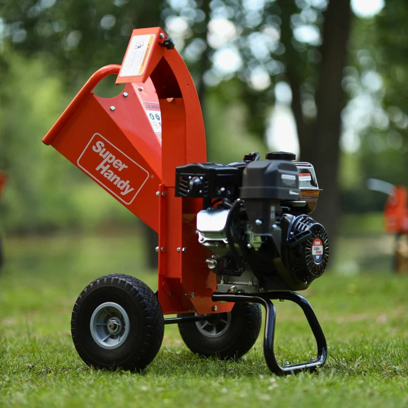 Super Handy GUO035 7HP Compact Wood Chipper / Shredder 3" Branch Capac ...